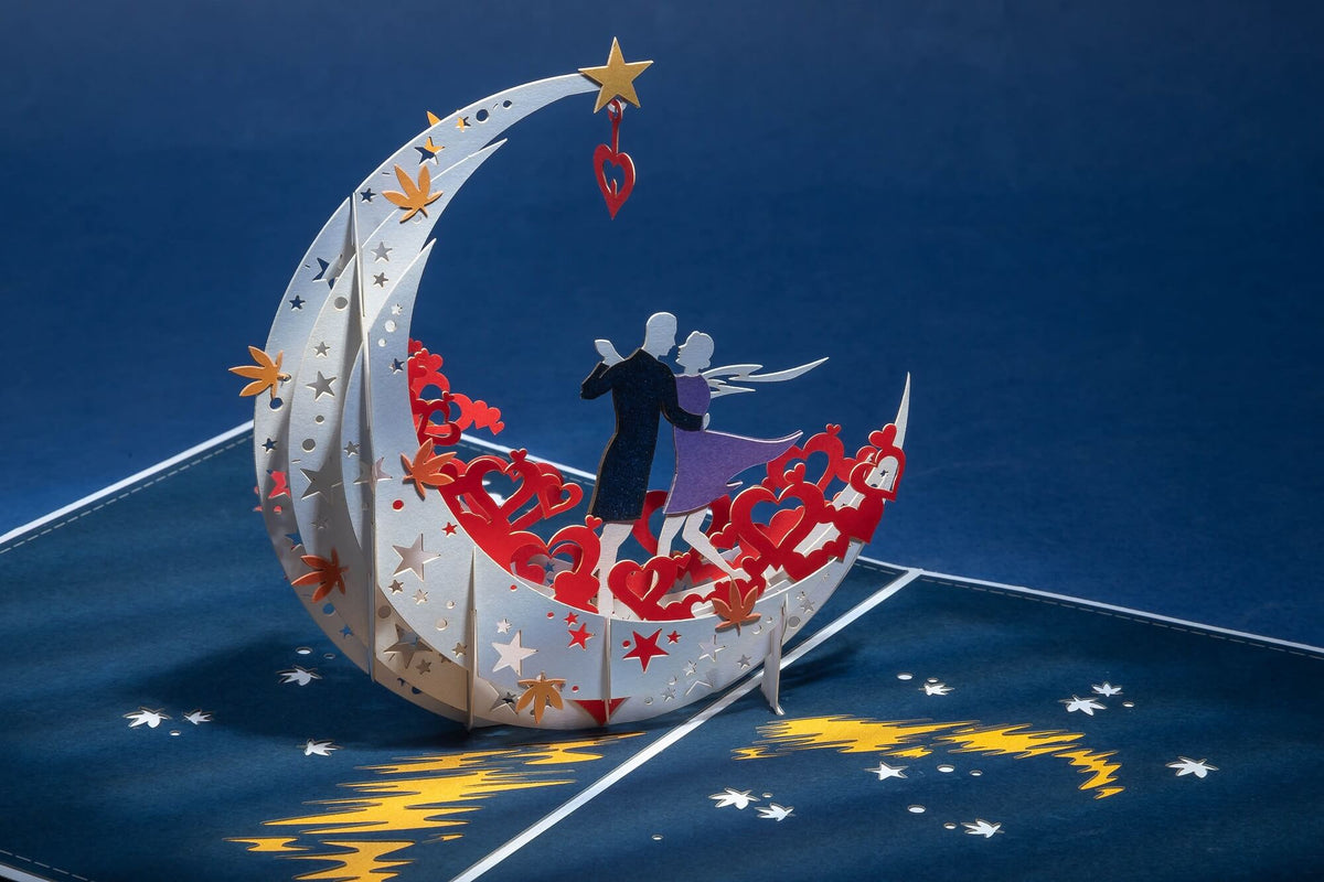 A Dance on Moon Boat Pop-up Card – AiT Paper Art